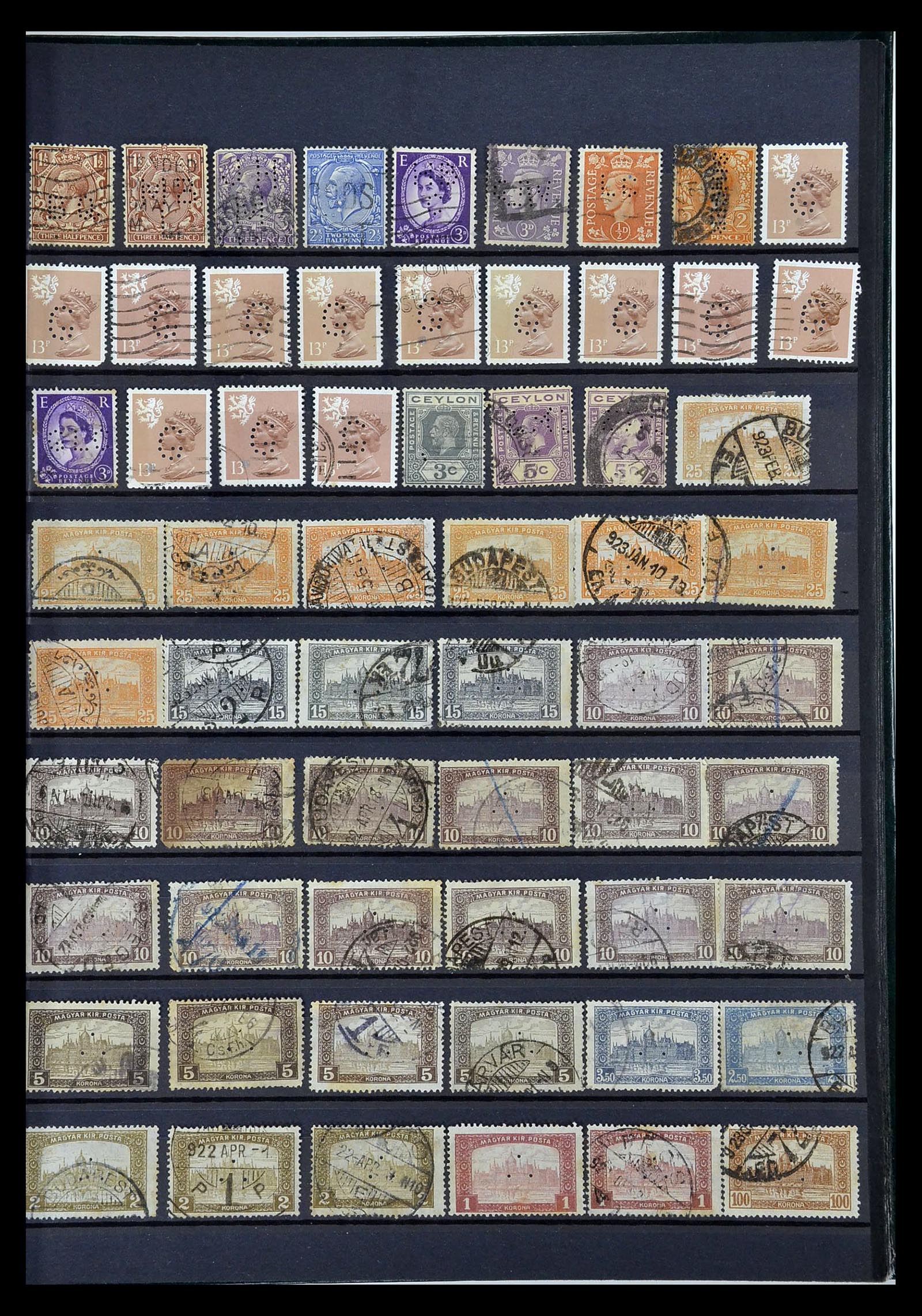 34968 World perfins 1890-1965. – The Stamp Group – Over 2,000 stamp ...