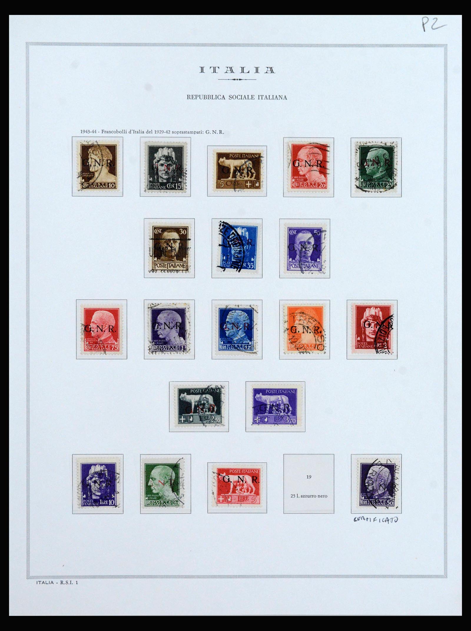 40154 Italy RSI 1943-1945. – The Stamp Group – Over 2,000 stamp collections